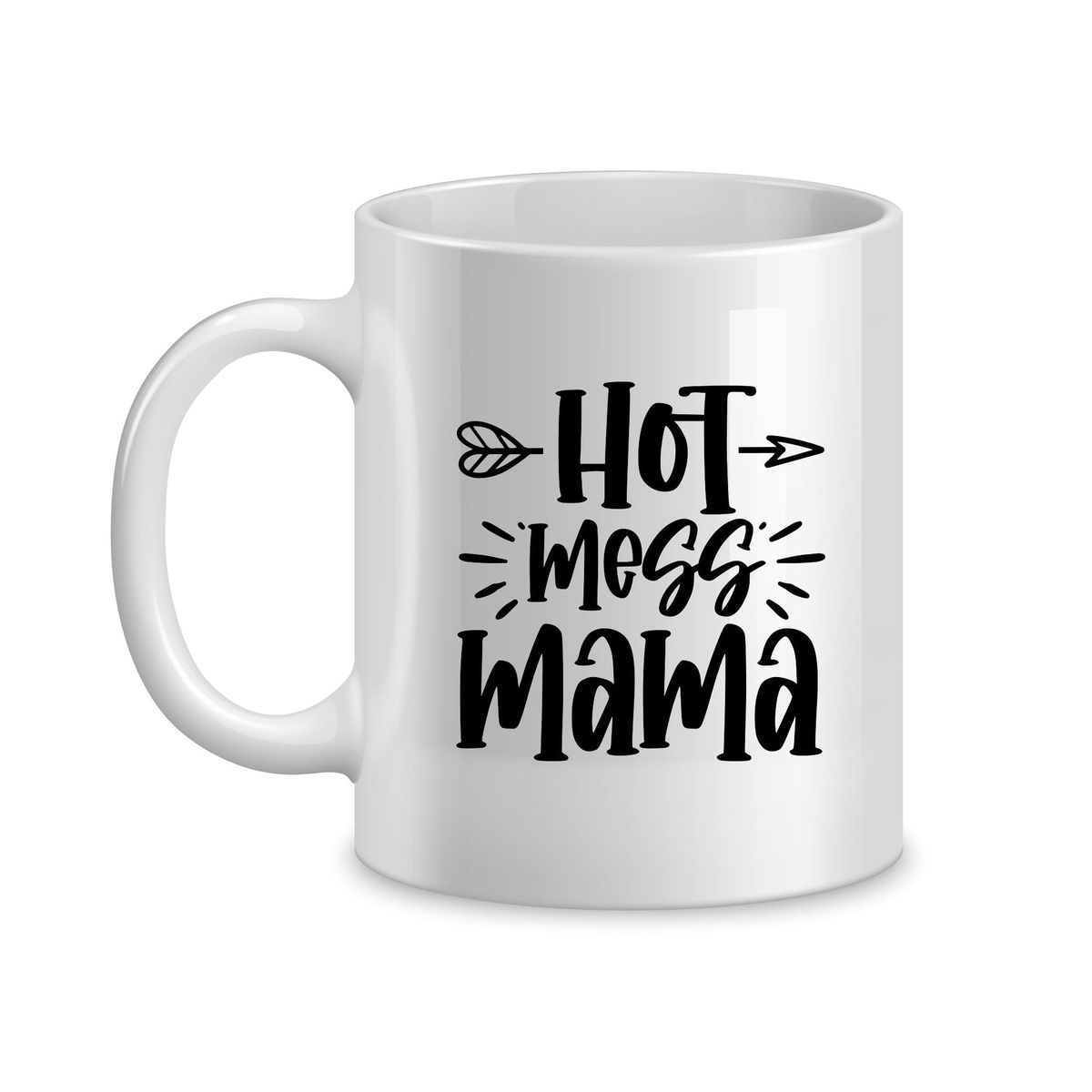 Hot Mess Coffee Mugs for Mothers with Trendy Mom Sayings Graphic ...