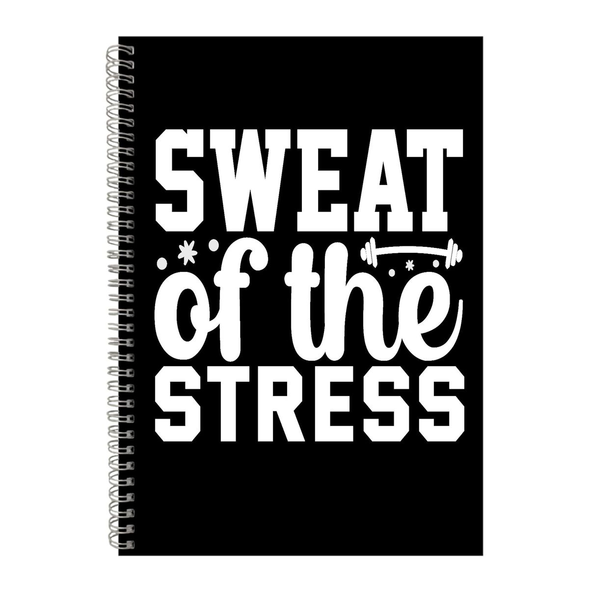 Stress A4 Notebook Spiral and Lined Workout Quotes Graphic Notepad Gift ...