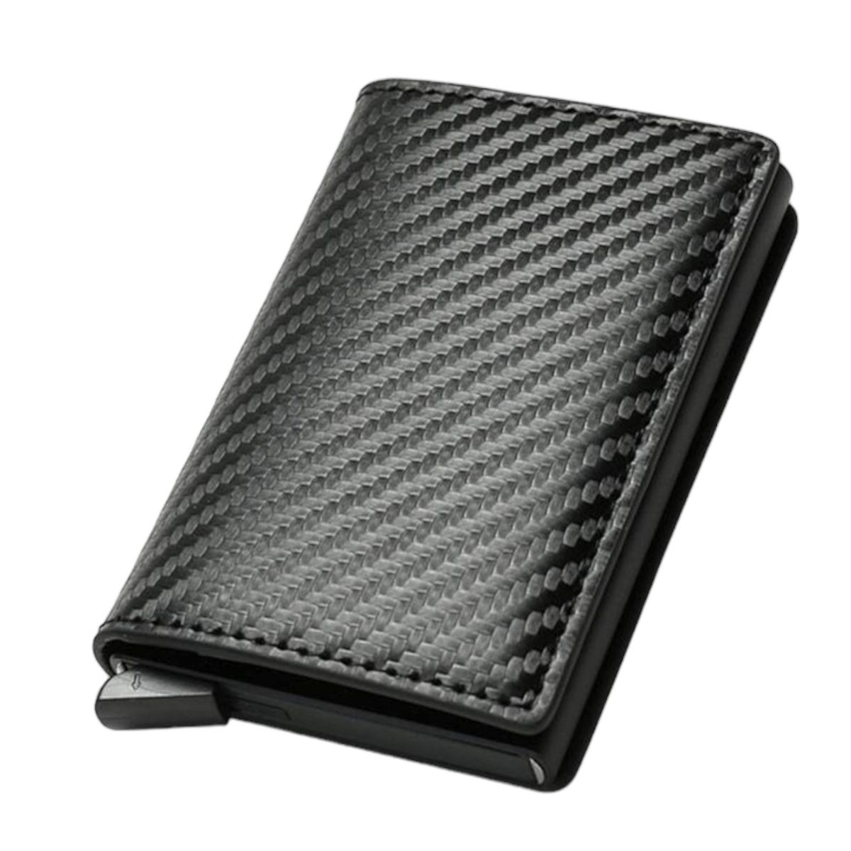 RFID Protection Minimalist Pop-Up Wallet - Carbon Fibre Aluminium ...