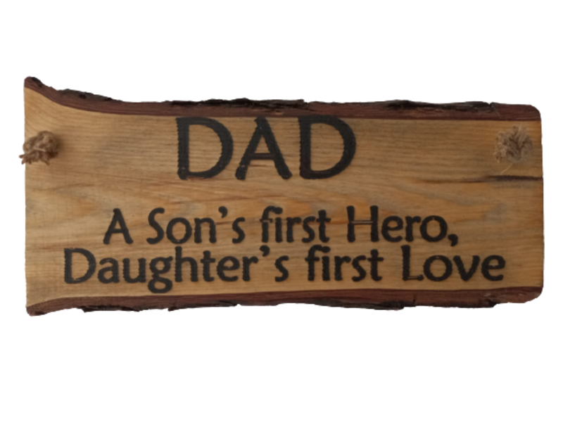 "DAD" Wall Art on Live Edge Wood | Shop Today. Get it Tomorrow ...