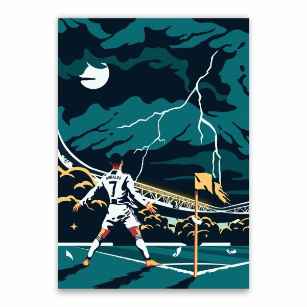 Ronaldo Juventus Thunder Poster - A1 | Shop Today. Get it Tomorrow ...