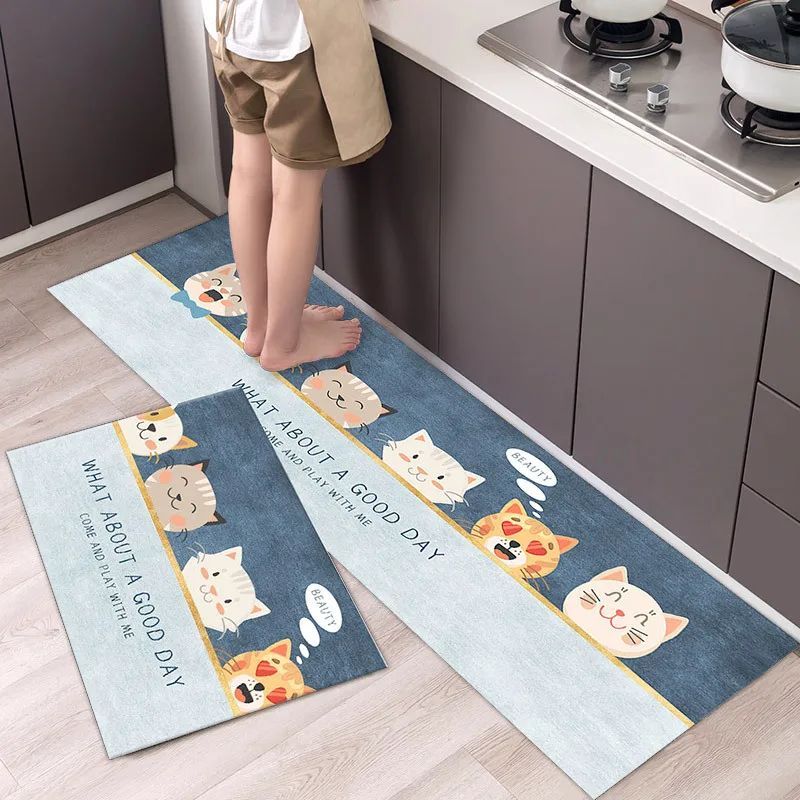 Non-Slip Long Floor Mat Modern Style Home Entrance Doormat Hallway ...