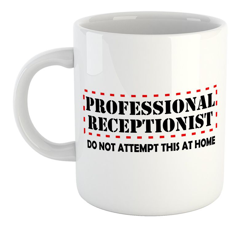 Professional Receptionist Coworker Colleague Work Office Gift Mug ...