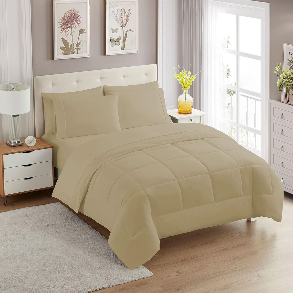 Taupe 5-piece Queen Comforter Set | Shop Today. Get it Tomorrow ...