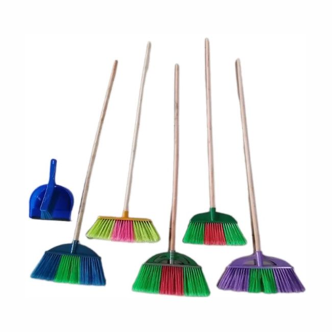 5 Pieces Broom Set & 1 Pieces Dustpan Softbrush Set Mix Colour | Shop ...