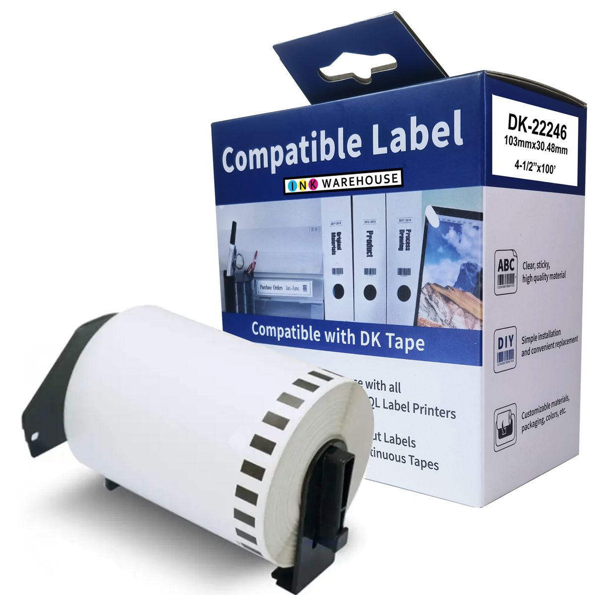 INKWAREHOUSE COMPATIBLE BROTHER DK-22246 continuous labels | Shop Today ...