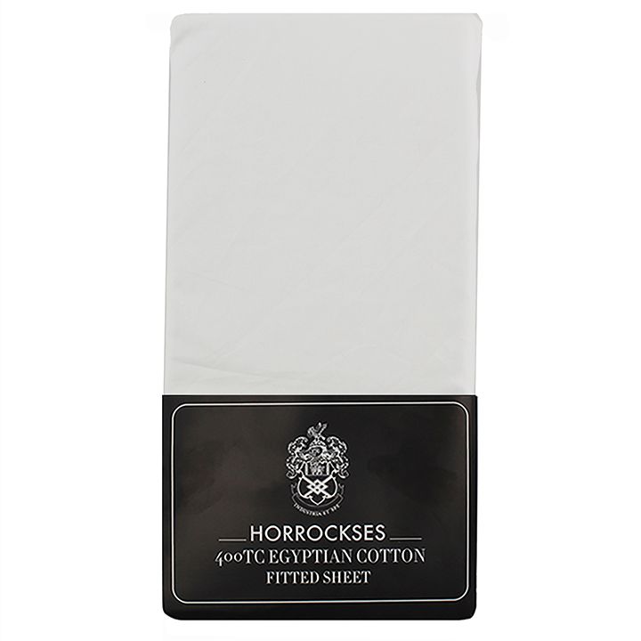 Horrockses 400tc Egyptian Cotton Fitted Sheet White Shop Today