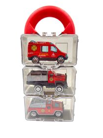 Fire Department Alloy Car Set - 3 Piece Metal Rescue Vehicles with ...