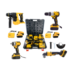 Multi-Functional Cordless Power Tool Combo Kit With 4 21V Batteries ...