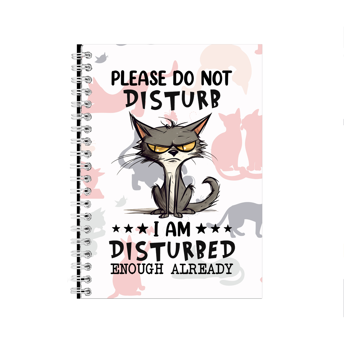 Disturbed A5 Notebook Pad with Lines Cat Lovers Trendy Graphic Present ...