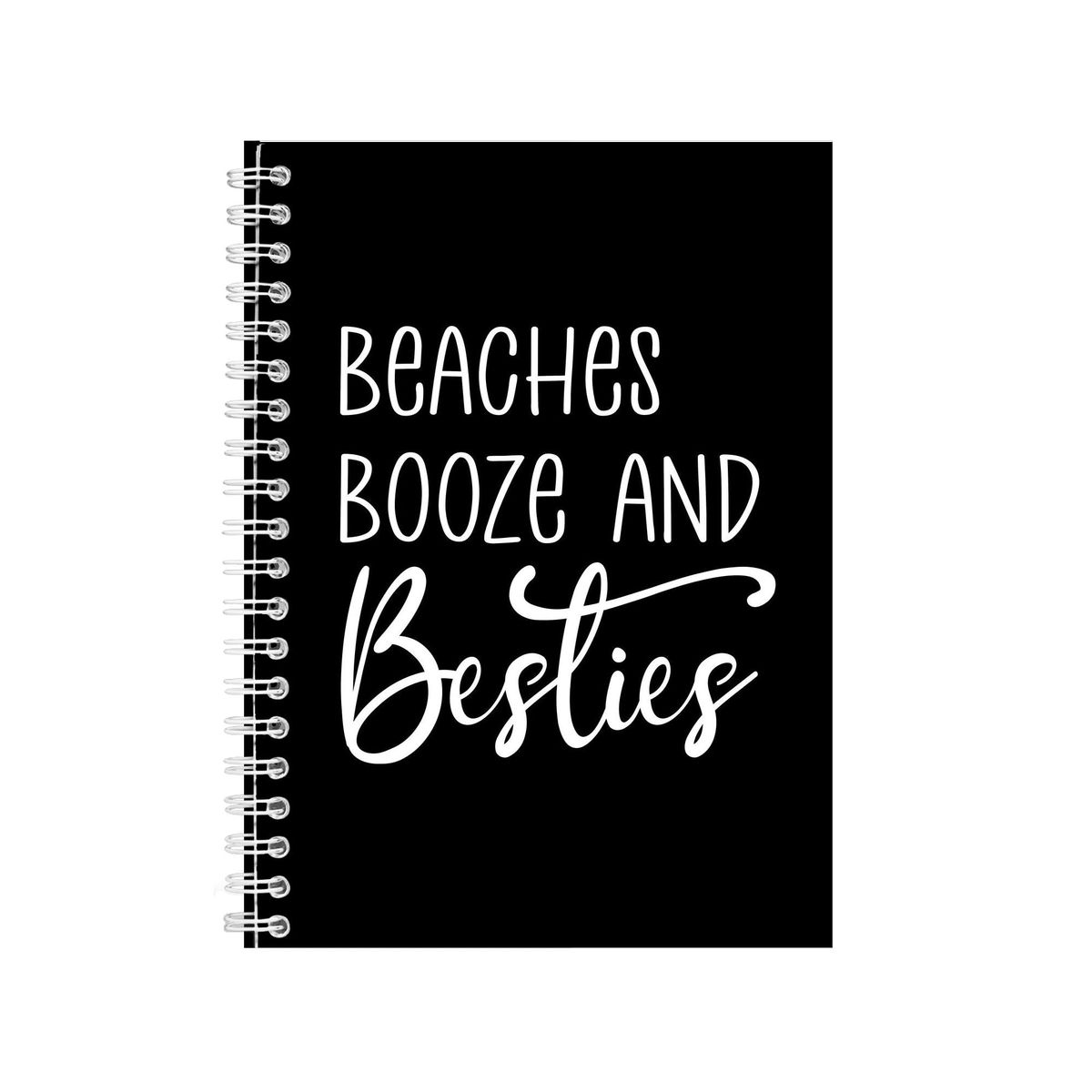 Beaches Booze And Besties Notebook Gift Idea Writing Book Notepad Pad ...