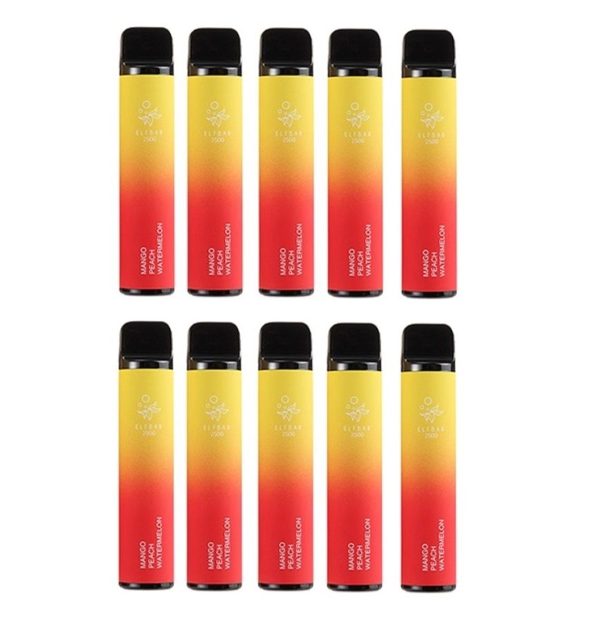Bulk Offer - 10 Pack - Elf Bar 2500 Puffs Disposable Vape - Mango Peach ...