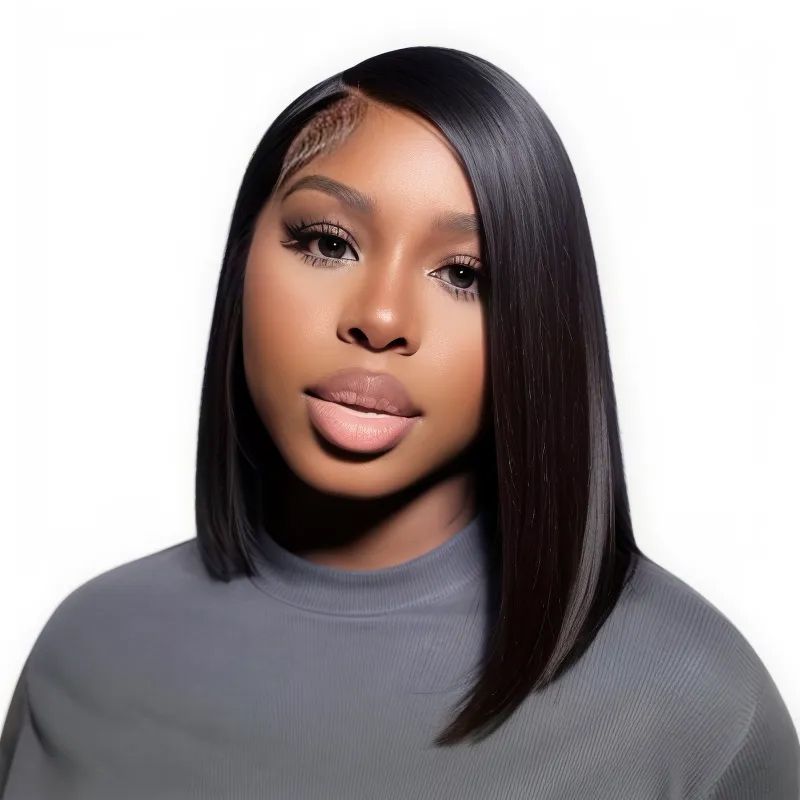 VSP 12Inch Wear&Go Brazilian Hair Full Frontal Lace Short Straight Bob ...