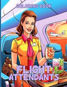 Flight Attendants Coloring Book: Flight Crew Coloring Book With ...