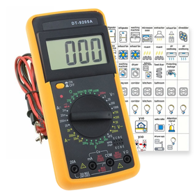 Andowl Digital Multimeter & Electrical Panel Sticker Combo | Shop Today ...