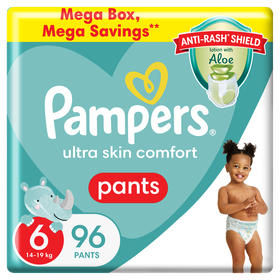 Pampers Anti-Rash Shield Pants Size 6 (+16 kg) 96 Nappies | Shop Today ...