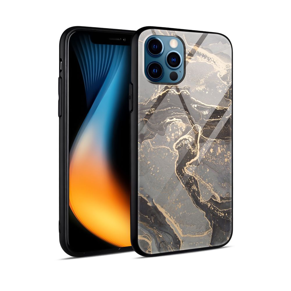 Stylish Brown Marbled Tempered Glass Cover For iPhone | Shop Today. Get ...