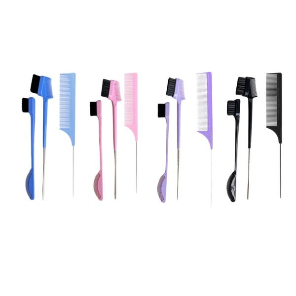 3-in-1 Edge Brush & Rat Tail Comb Set combo | Shop Today. Get it ...