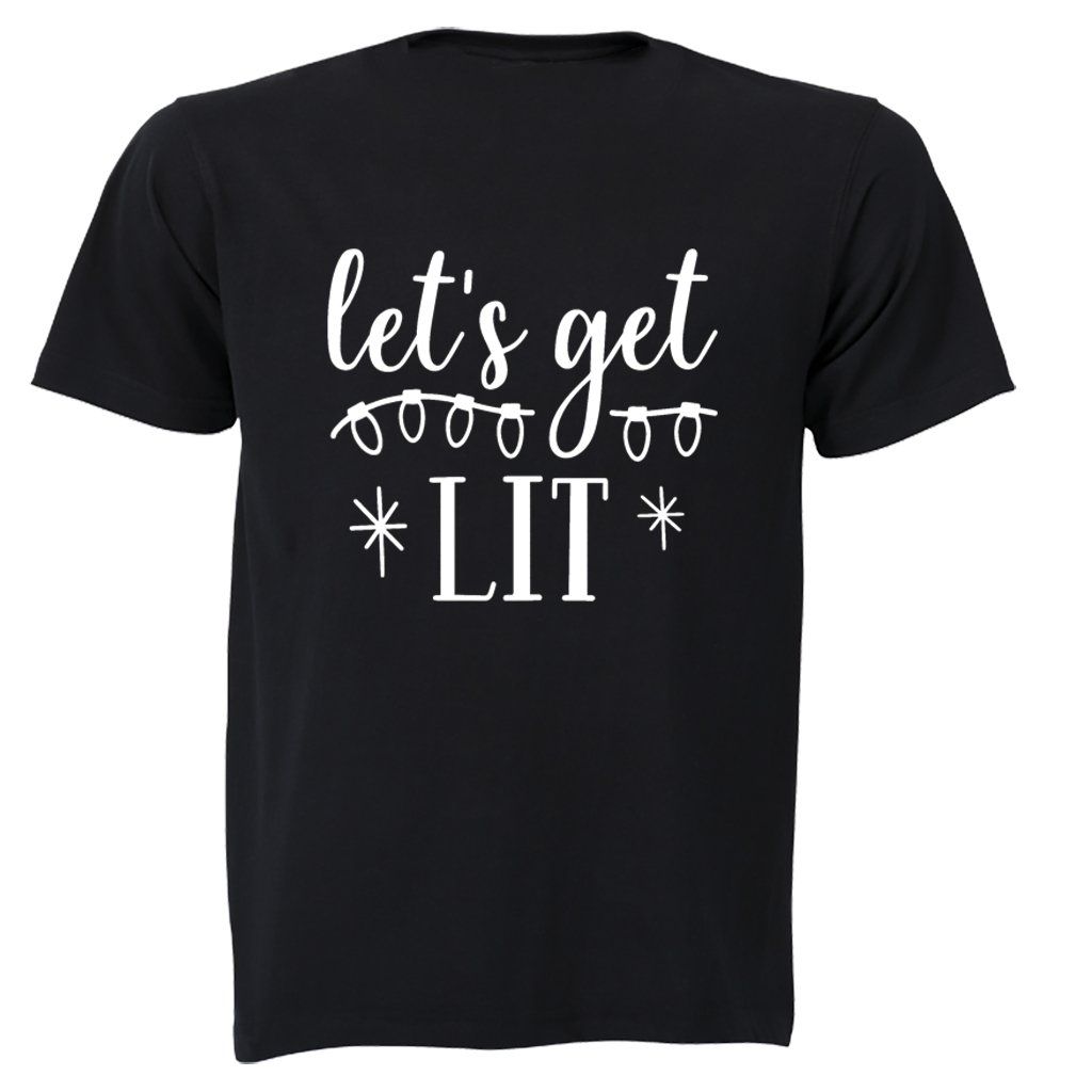Let's Get Lit - Christmas Lights - Adults - T-Shirt | Shop Today. Get ...
