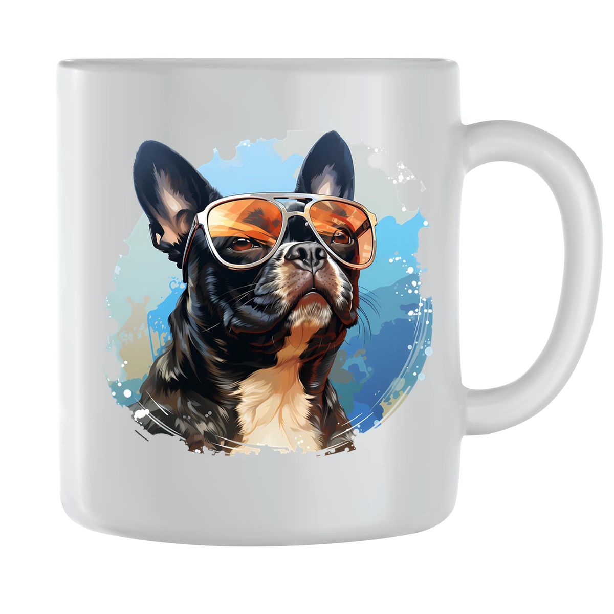 Shades Coffee Mugs for Men Women Frenchie Lovers Graphic Cups Present ...