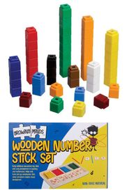 Classroom Set - 100pc Counting Blocks (10 Colours) & Number and Stick ...