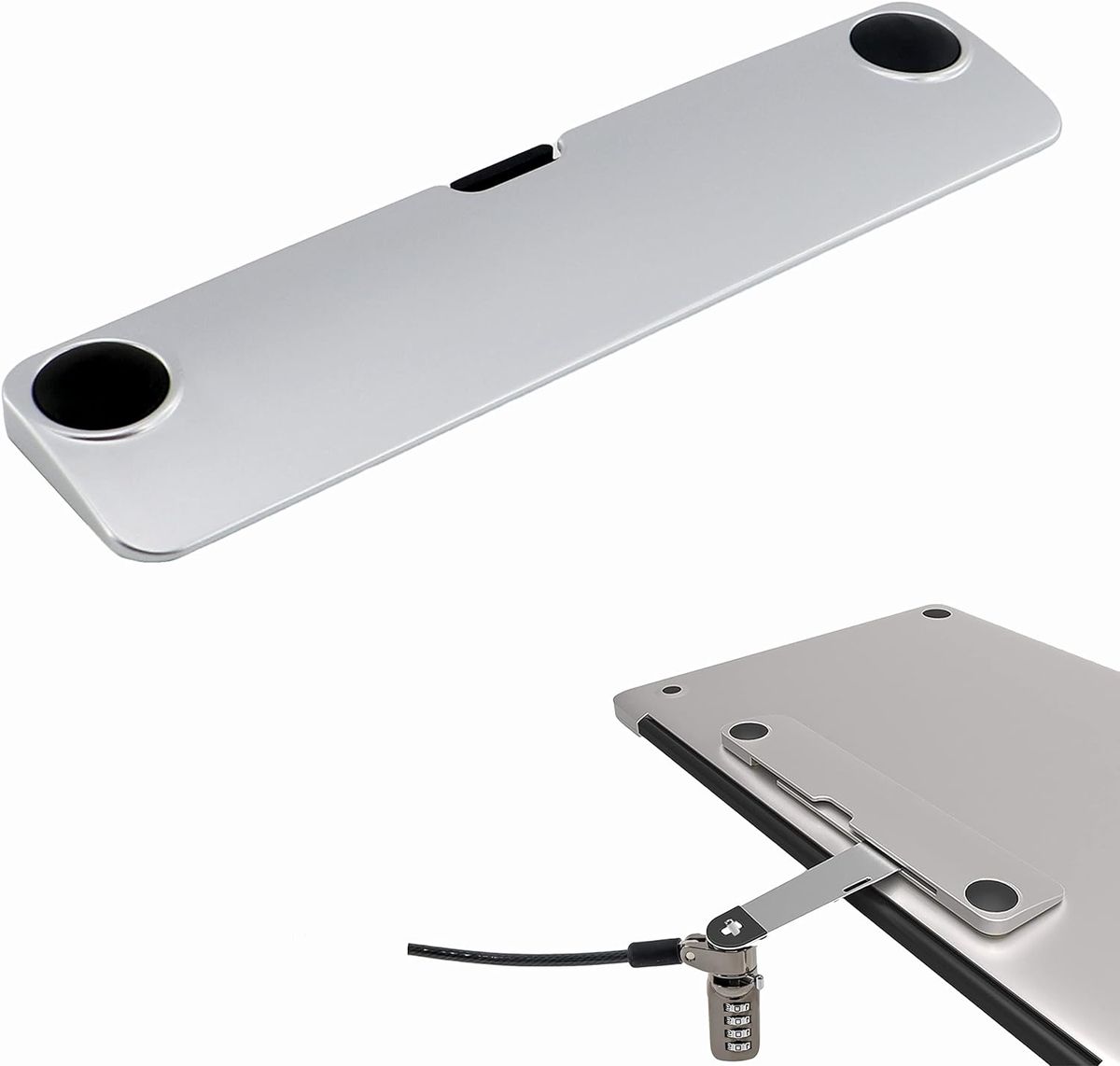 TUFF-LUV Anti-Theft Lock Mount for Laptops - Alimunium - Silver (Need a ...