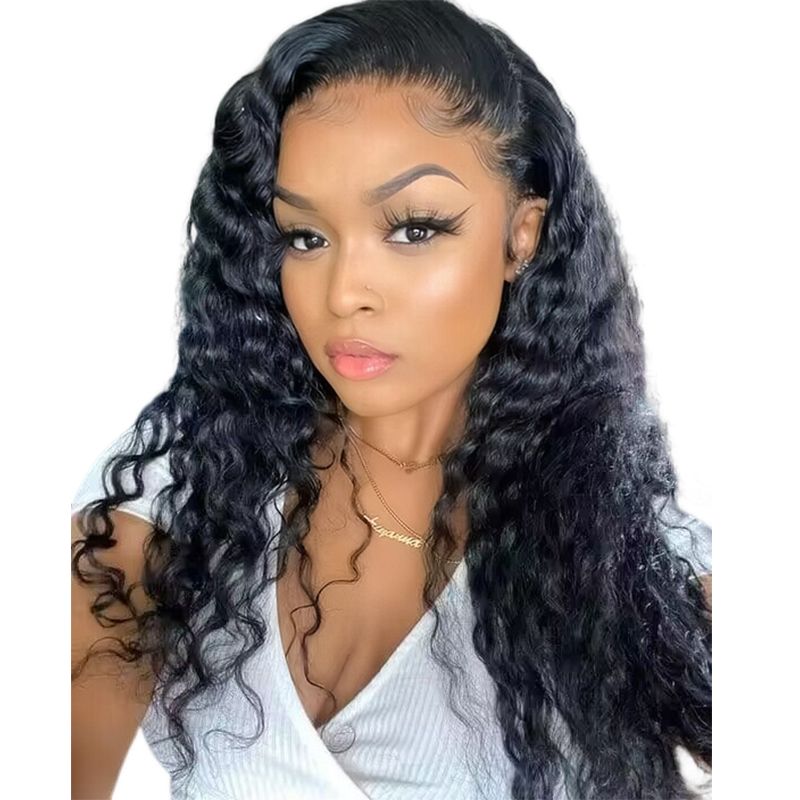 VSP Loose Curly Full HD Lace Front Glueless Wigs Peruvian Hair 22 ...