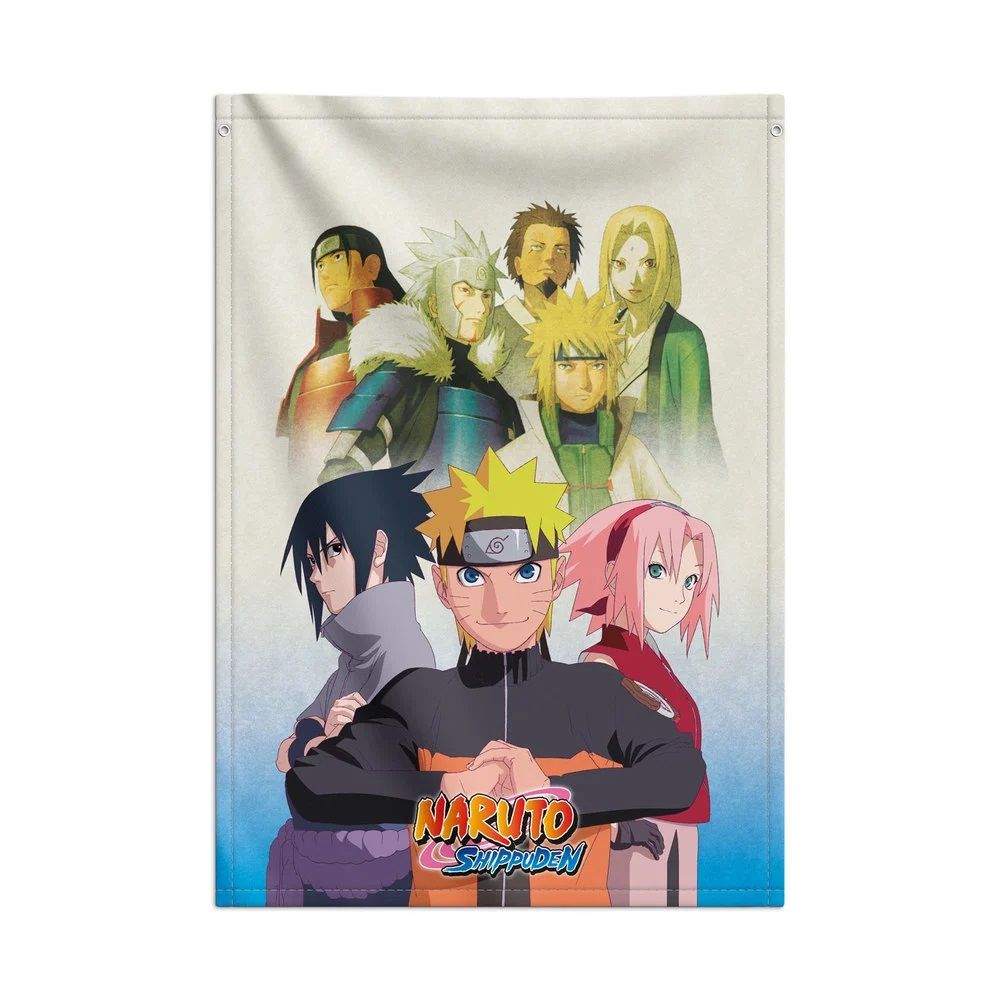 Naruto: Shippuden - Fabric Flag Poster - Wall Scroll (70 x 100cm ...