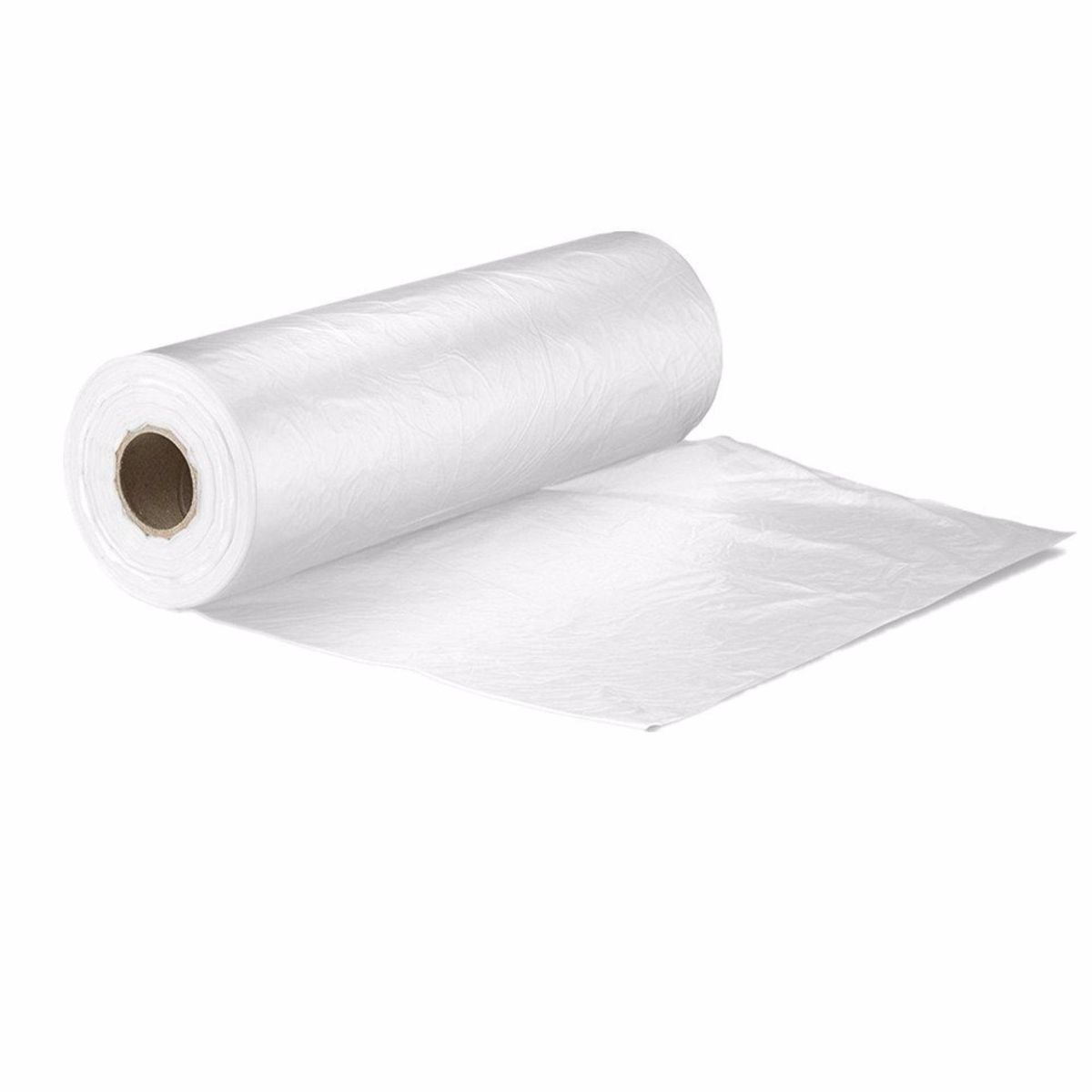 Plastic Unprinted Produce Bag on a Roll, Bread and Grocery Clear Bag ...