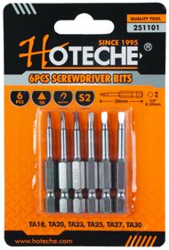 Hoteche Six-Piece Magnetic Triangle Screwdriver Bits Set | Shop Today ...