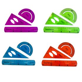 Flexible Geometry Set (3 Piece) Assorted Colours - Pack of 4 | Shop ...