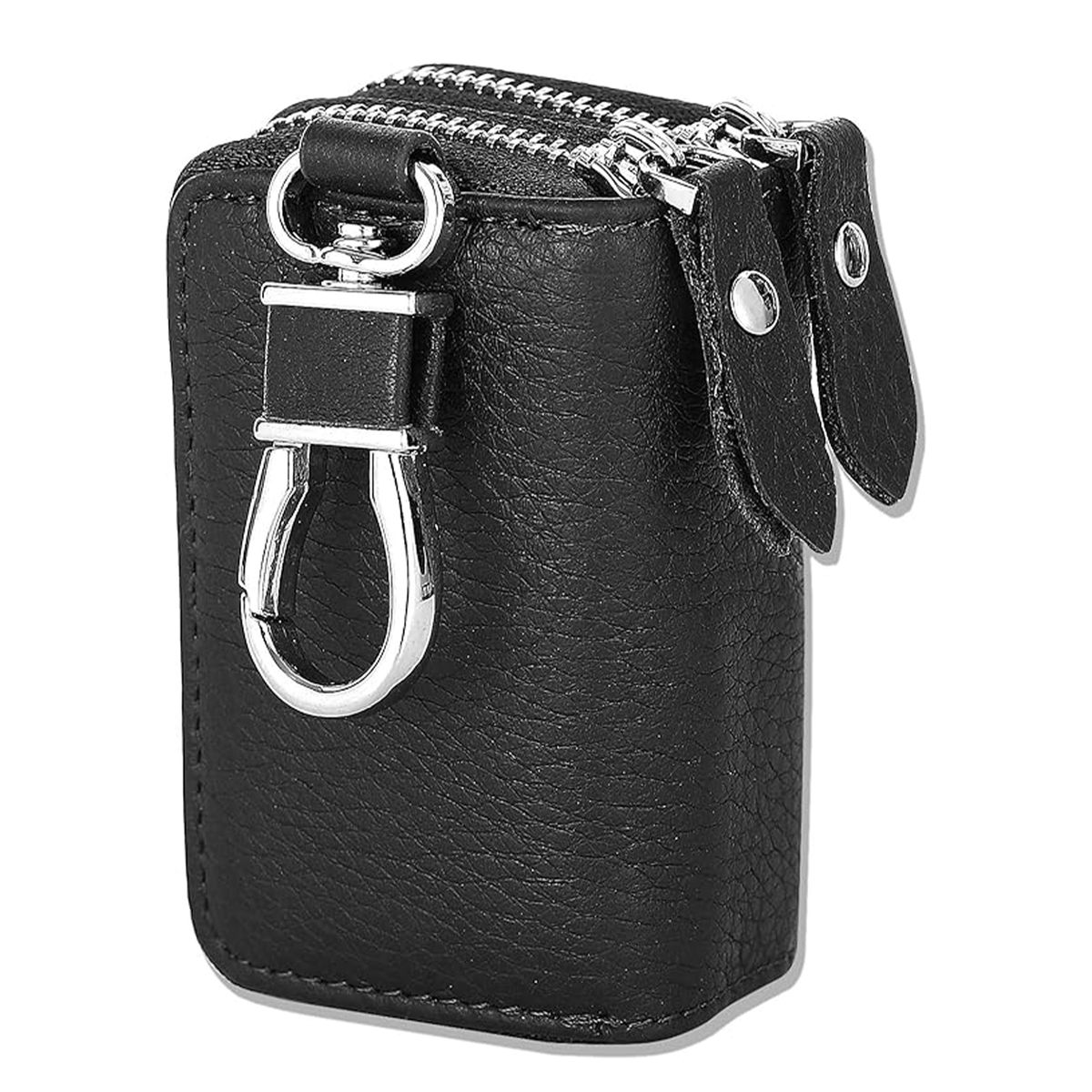 Car Key Case 2 Sides Pocket Zipper Car Key Fob Holder Bag Keychain ...