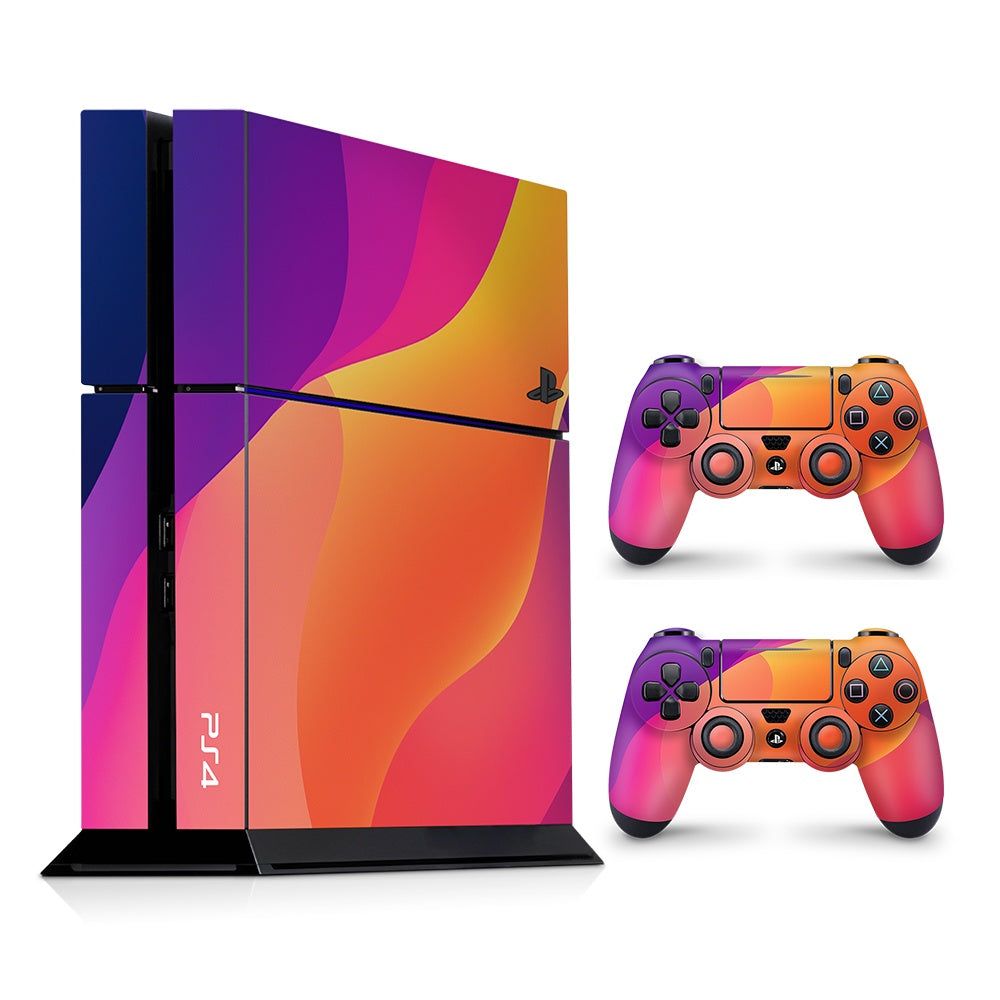 Decal Skin Sticker Compatible with PS4: Vibrant Sunset Waves | Shop ...