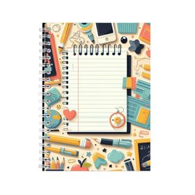 Classroom A5 Notebook Spiral and Lined Back to School Graphic Notepad ...