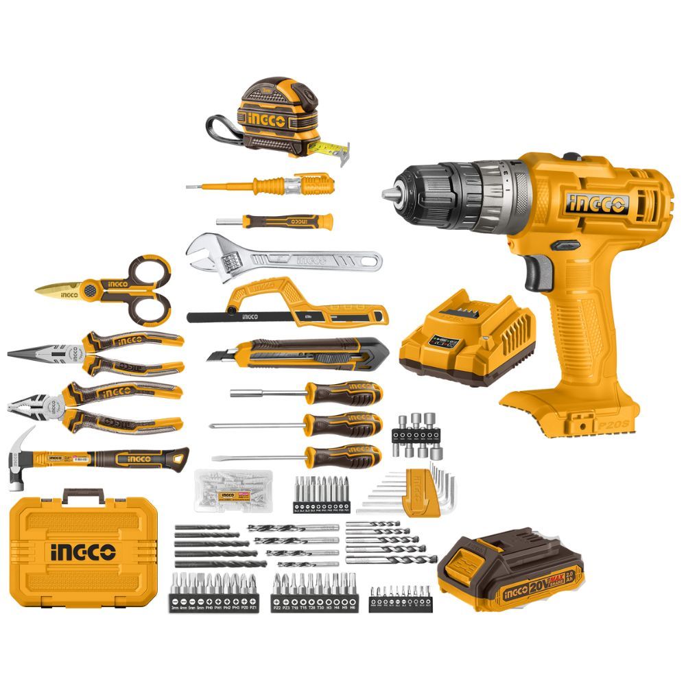 Ingco - Hand Tool Set - Complete Home and Workshop Toolkit - 165-Piece ...