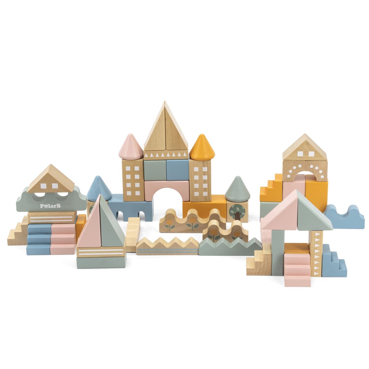 PolarB 50 Piece Wooden City Building Blocks | Shop Today. Get it Tomorrow! | takealot.com