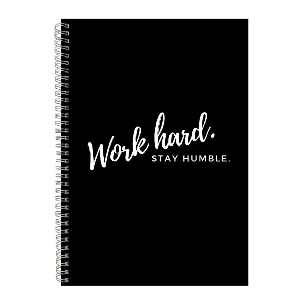 Work hard A4 Notebook Spiral Lined Motivational Sayings Graphic Notepad ...