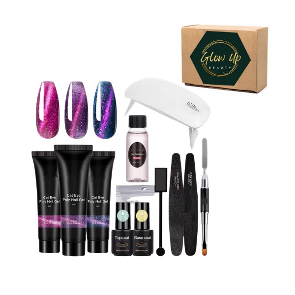 Glow Up Cat Eye Polygel Set with Mini UV Lamp | Shop Today. Get it ...