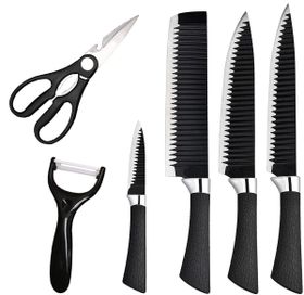 6 Piece Kitchen Daily Use Sharp Knife Set - Black | Shop Today. Get it ...