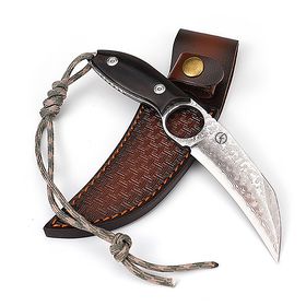 Koch Knives Handcrafted Self-Defense Damascus Claw with Fingerhole TL ...