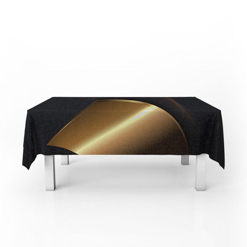 Luxury Black Curve Rectangle Tablecloth | Shop Today. Get it Tomorrow ...