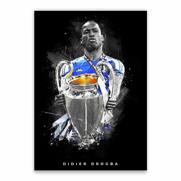 Didier Drogba UCL Trophy Poster - A1 | Shop Today. Get it Tomorrow ...