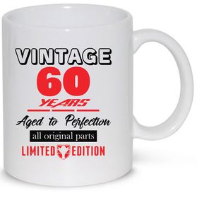 Vintage 60 Aged To Perfection 60th Birthday Coffee Mug (11Oz Standard ...