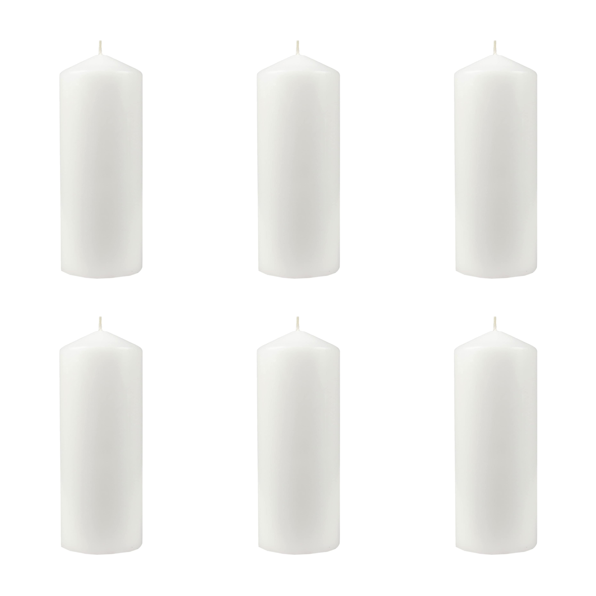 Pack of 6 Unscented Column Wax Candles - 10 x 5cm | Shop Today. Get it ...