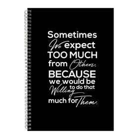 Expect A4 Notebook Spiral Lined Motivational Saying Graphic Notepad ...