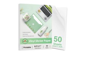 Premium 50-Pack Printable A4 Sticker Papers-(printer,cut,peel and stick ...