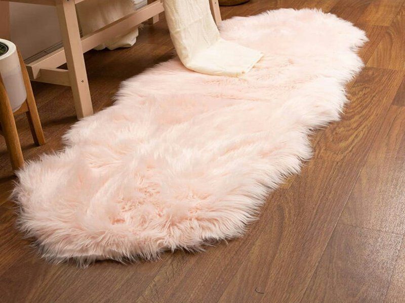 Pink Faux Sheep Fluffy Rug\Carpet (60cmx180cm) | Shop Today. Get it ...