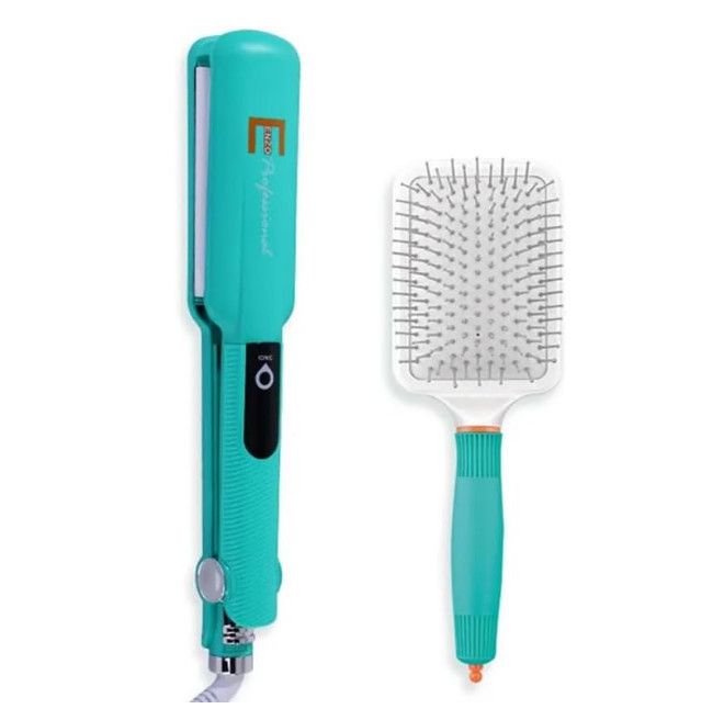 ENZO Hair Brush Hot Iron 2 in 1 comb Hair and Straightener | Shop Today ...