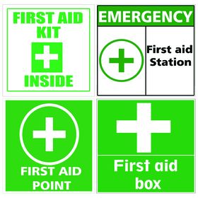 First Aid Sign 19cmx19cm - 4 Pack | Shop Today. Get it Tomorrow ...