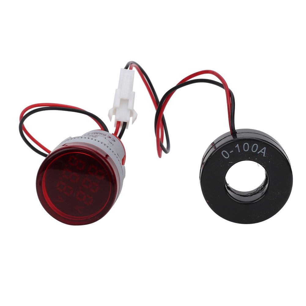 2 in 1 AC Volt Current Meter Round Digital Display for Car | Shop Today ...